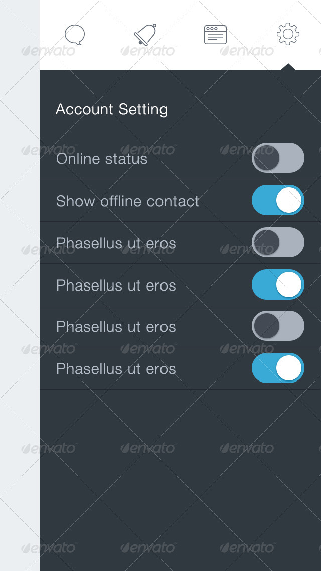 Flat UI for Mobile, Web Elements | GraphicRiver
